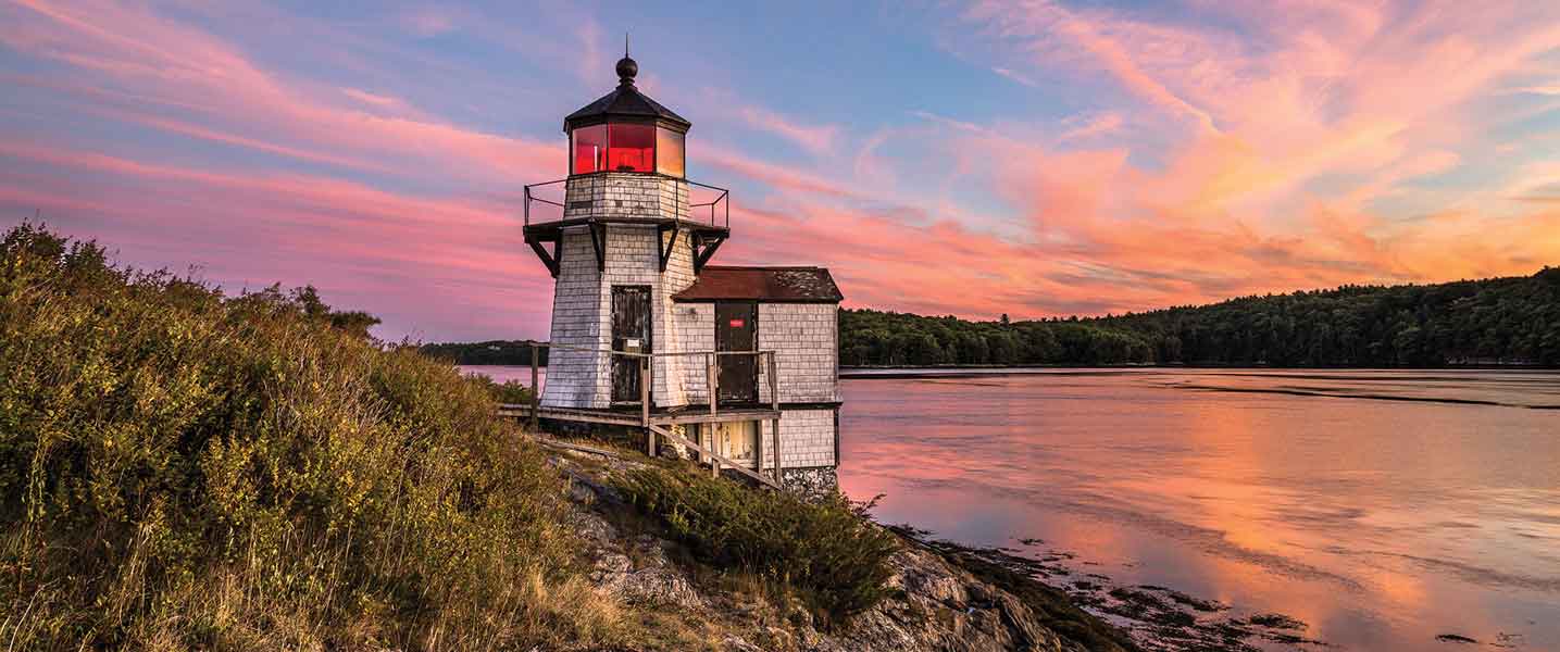 Squirrel Point Lighthouse Is Located On Arrowsic Island Maine ...